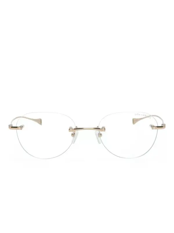 Dita Lancier Round-frame Glasses - Gold