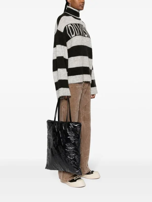 By Far Logo-embossed Tote Bag - Black