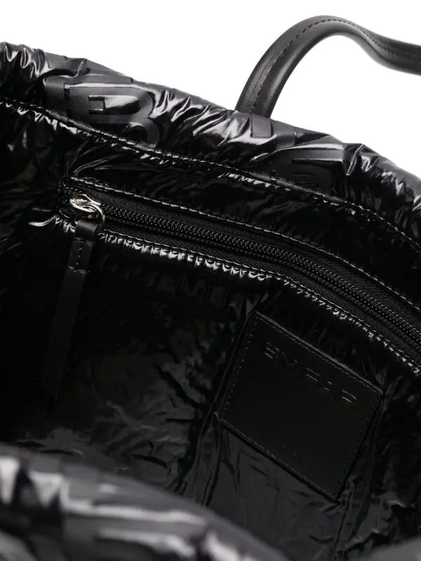 By Far Logo-embossed Tote Bag - Black