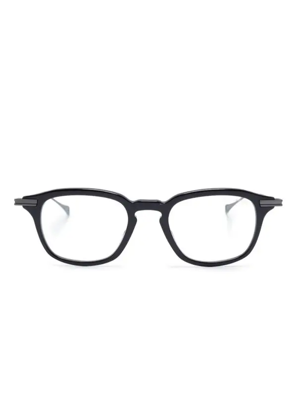 Dita Square-frame Glasses With Logo - Black