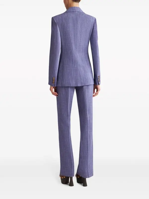 Etro Single-breasted Slub Blazer - Purple