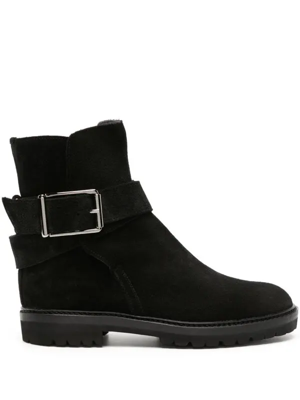Manolo Blahnik Buckle-detail Suede Ankle Boots
