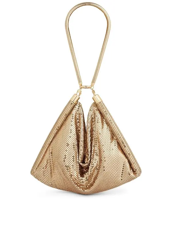 Rabanne Pixel Tube Metallic Shoulder Bag