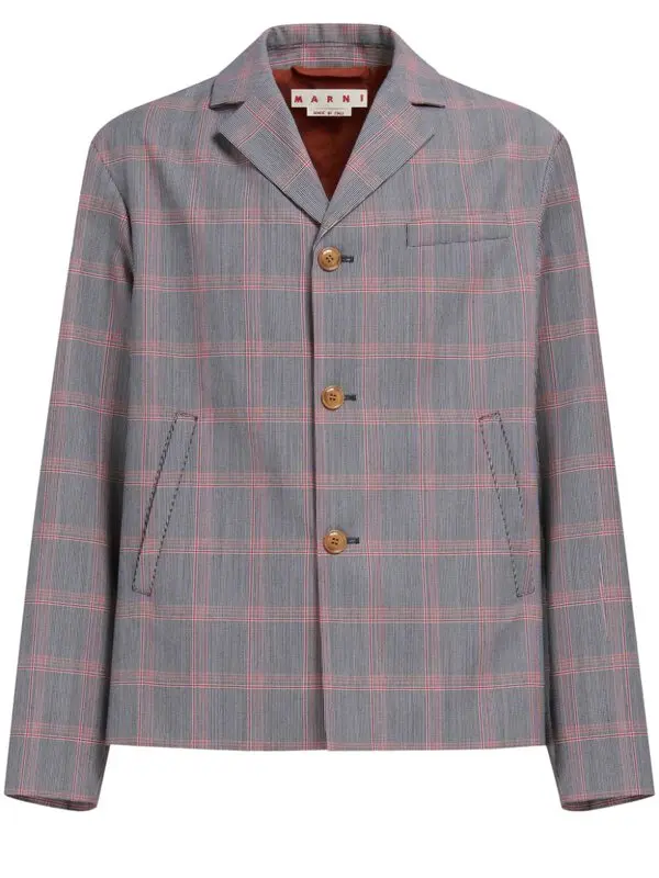 Marni Checked Single-breasted Blazer