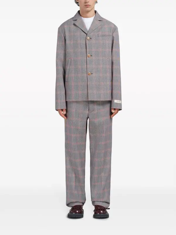 Marni Checked Single-breasted Blazer