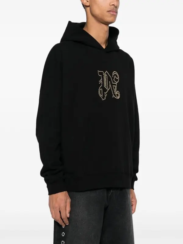 Palm Angels Monogram-appliqué Cotton Hoodie