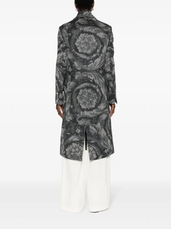 Versace Barocco Stencil Double-breasted Coat