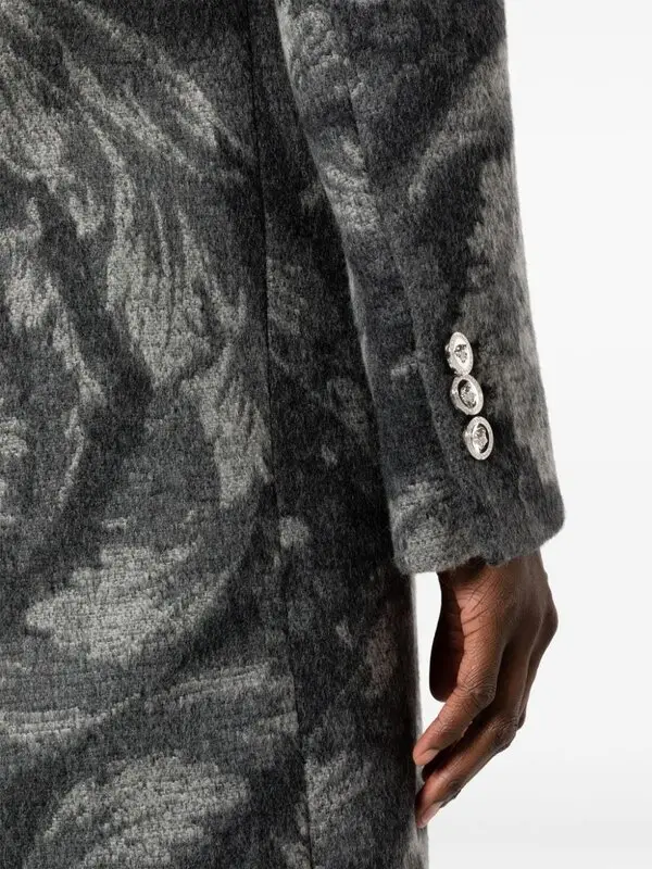 Versace Barocco Stencil Double-breasted Coat