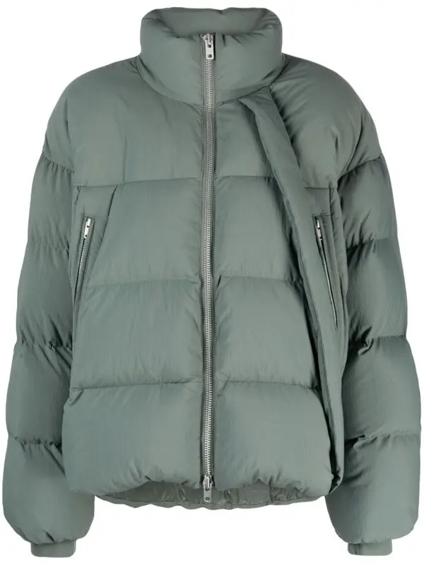 Y3 X Asymmetric Puffer Jacket - Green
