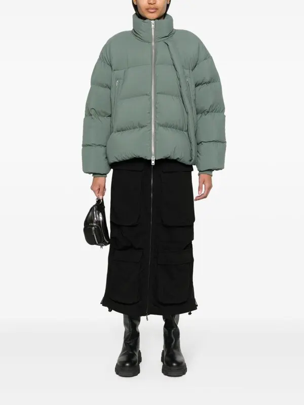 Y3 X Asymmetric Puffer Jacket - Green