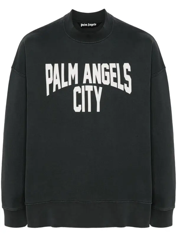Palm Angels City Washed-effect Sweatshirt