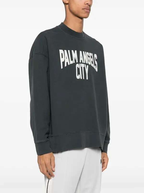 Palm Angels City Washed-effect Sweatshirt