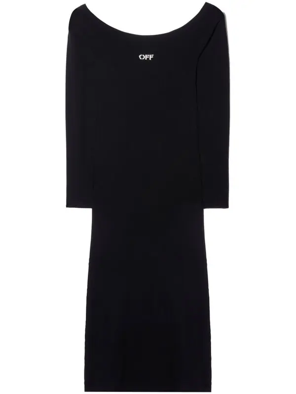Off-White Off-shoulder Dress