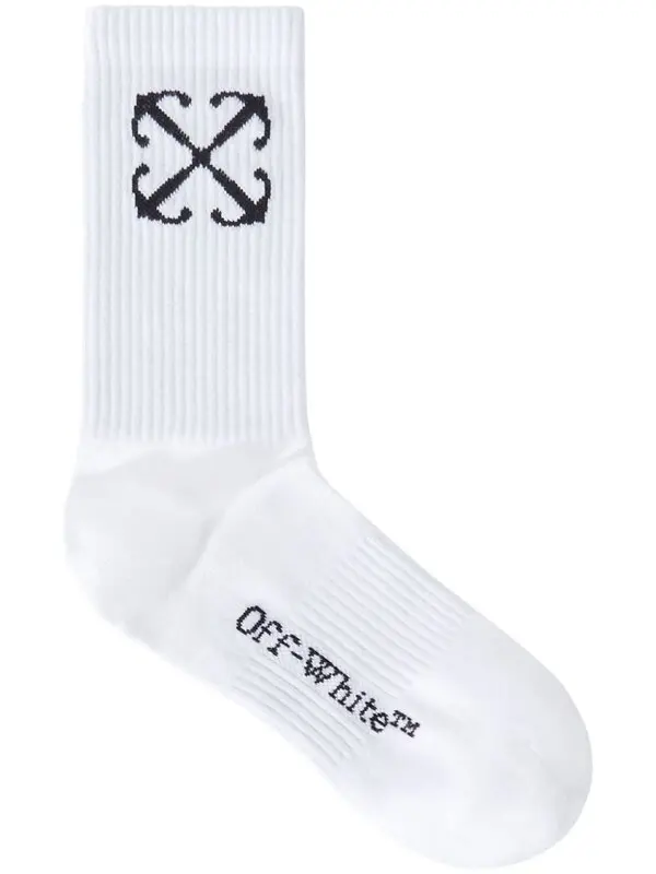 Off-White Arrows Intarsia Socks - White