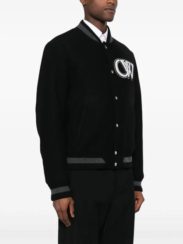 Off-White Logo-appliqué Varsity Bomber Jacket