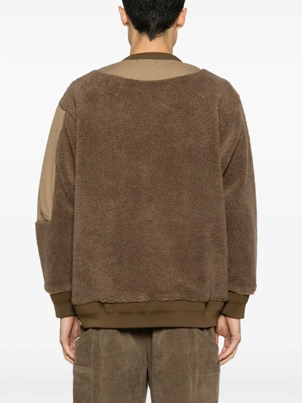 Undercover Sherpa-fleece Panelled Jumper