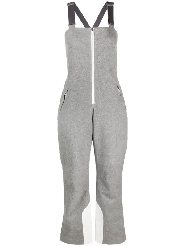 Brunello Cucinelli Colour-block Wool Jumpsuit - Grey