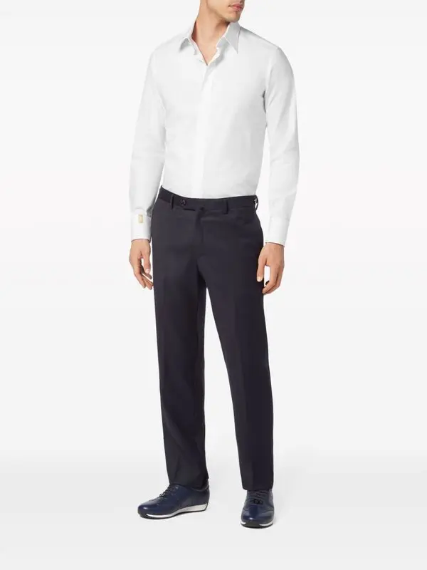 BILLIONAIRE Logo-embroidered Button-up Shirt - White