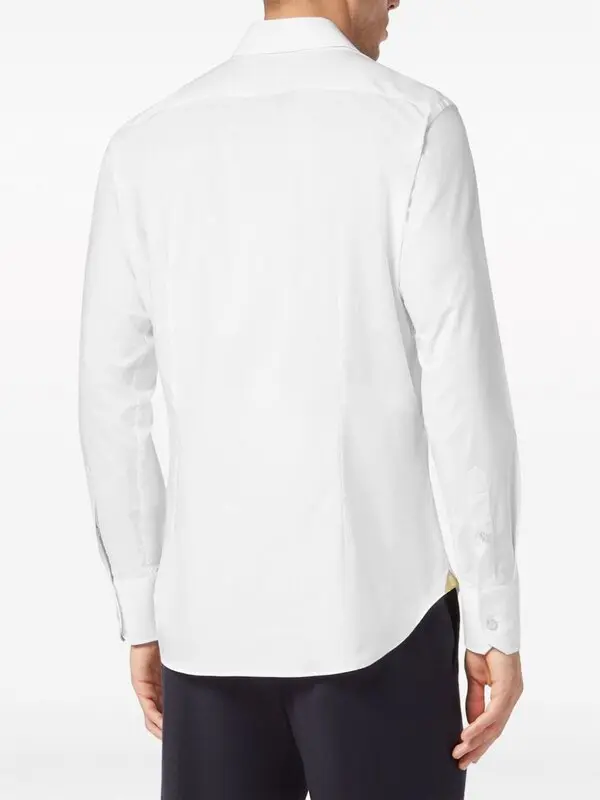BILLIONAIRE Logo-embroidered Button-up Shirt - White
