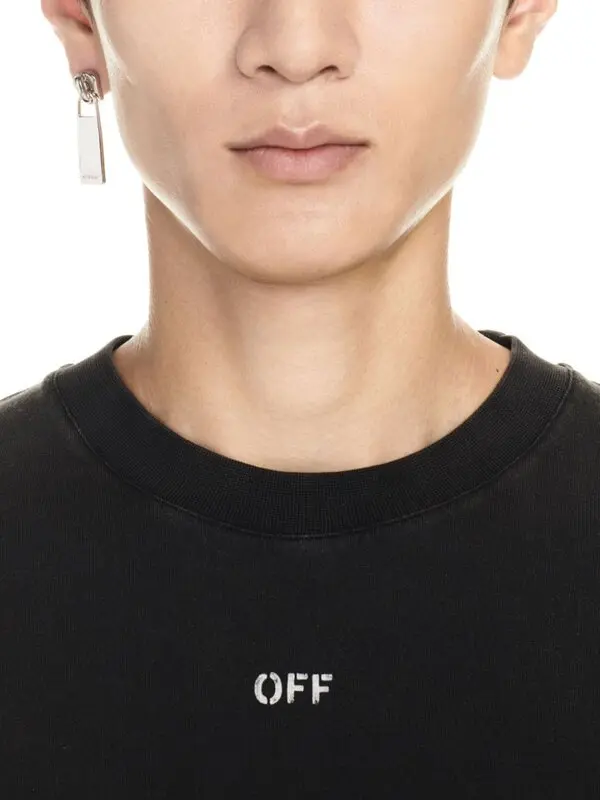 Off-White Zip Drop Earring