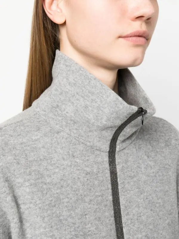 Brunello Cucinelli Mélange Half-zip Sweatshirt
