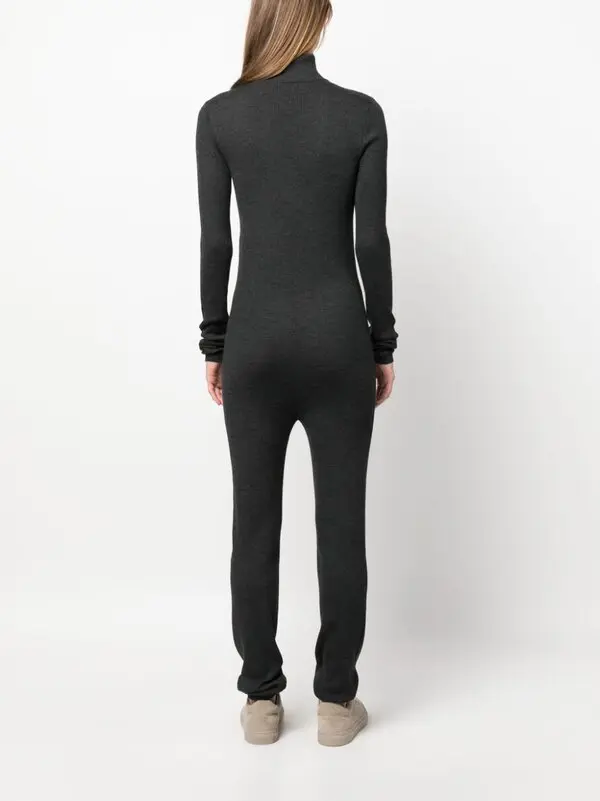 Brunello Cucinelli Ribbed Long-sleeve Jumpsuit