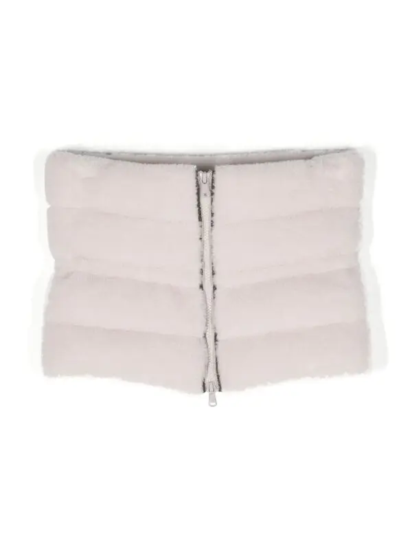 Brunello Cucinelli Fleece-texture Padded Scarf - White