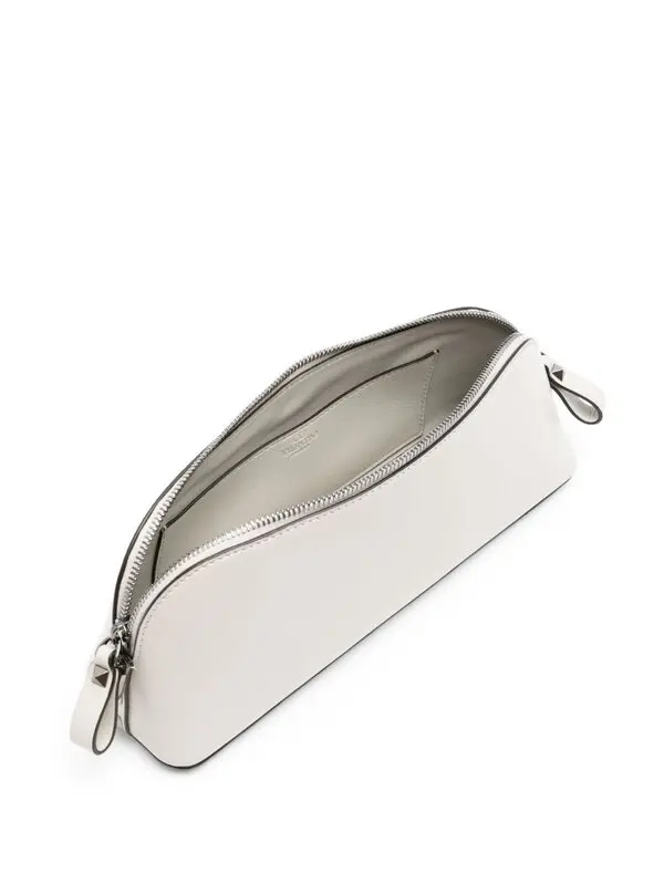 Valentino Garavani Rockstud Leather Clutch - Grey