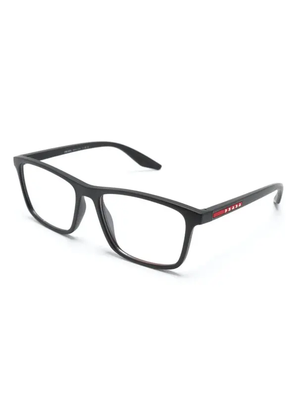 Prada Linea Rossa Square-frame Glasses - Black