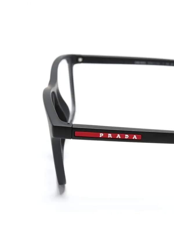 Prada Linea Rossa Square-frame Glasses - Black