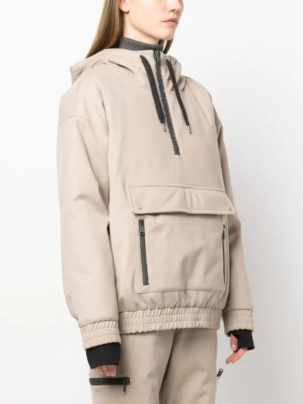 Brunello Cucinelli Long-sleeve Half Zipped Hoodie