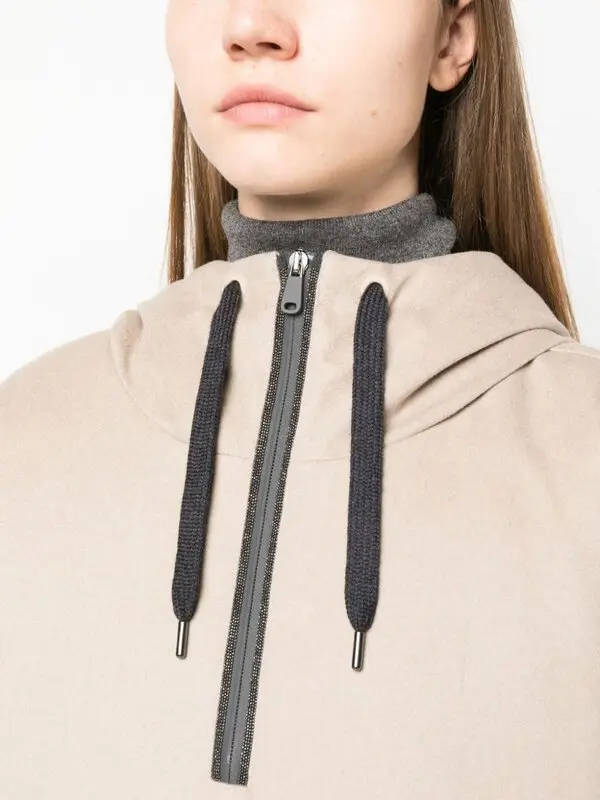 Brunello Cucinelli Long-sleeve Half Zipped Hoodie