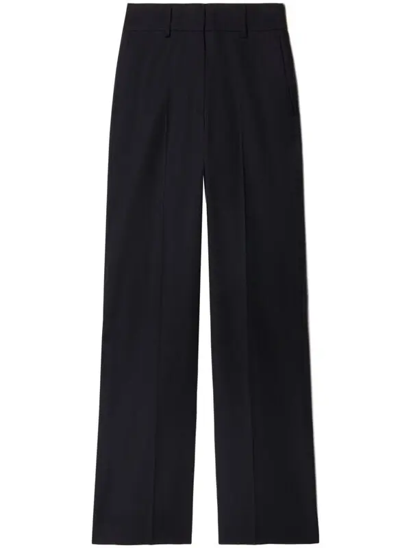 Off-White Wool Straight-leg Trousers - Black