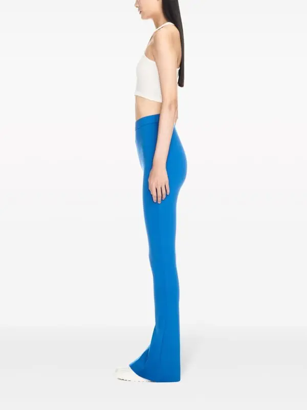 Off-White Logo-waistband Flared Leggings - Blue