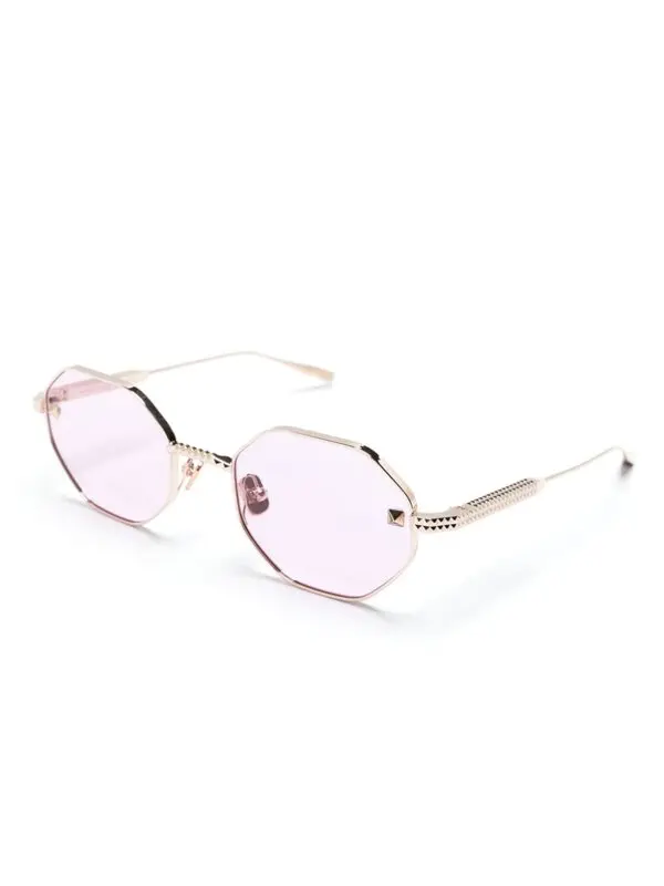 Valentino Garavani Rockstud Geometric-frame Sunglasses