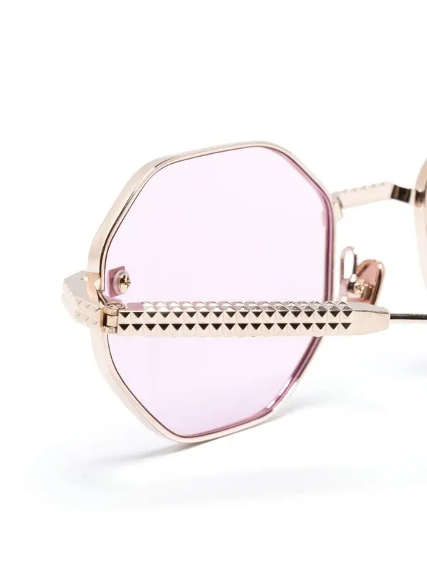 Valentino Garavani Rockstud Geometric-frame Sunglasses