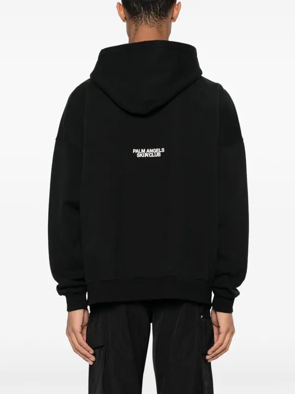 Palm Angels Palm Ski Club Cotton Hoodie - Black