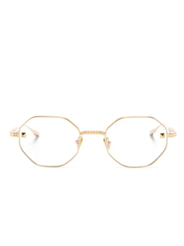 Valentino Garavani Vlx122 Octagonal-frame Eyeglasses - Gold