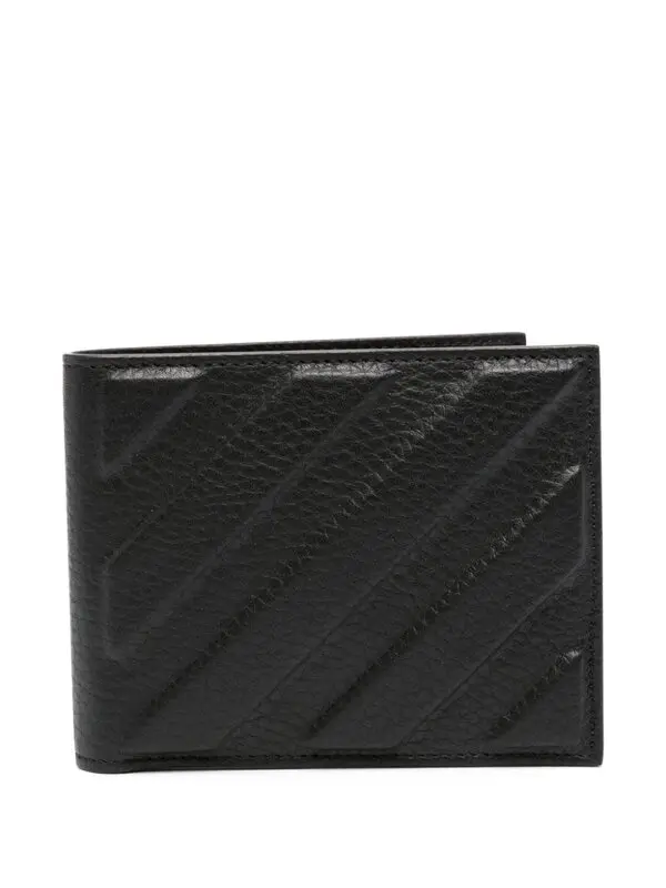 Off-White 3d Diag Bifold Leather Wallet - Black