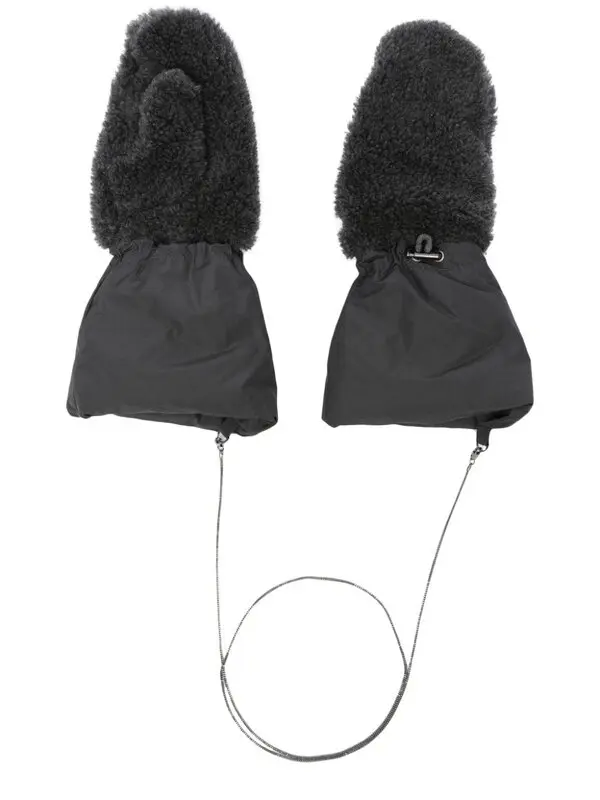 Brunello Cucinelli Padded Virgin-wool Blend Gloves - Grey