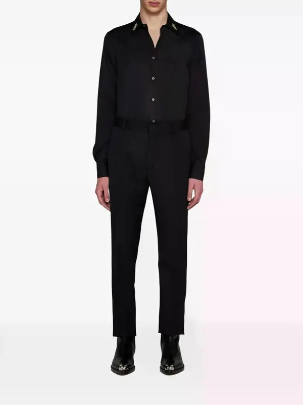 Alexander McQueen Dragonfly Embroidered Cotton Shirt