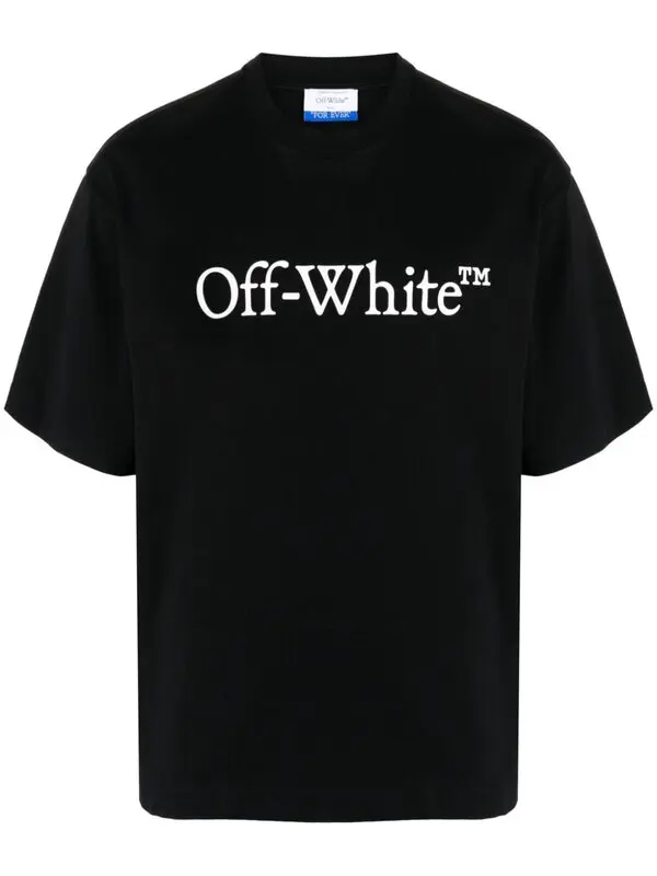 Off-White Big Bookish Skate Cotton T-shirt - Black
