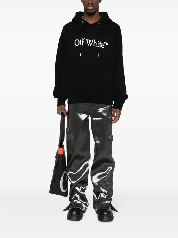 Off-White Skate Cotton Hoodie - Black
