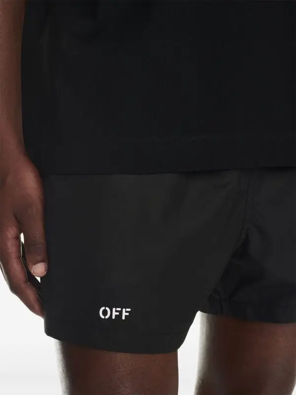 Off-White Logo-print Swim Shorts