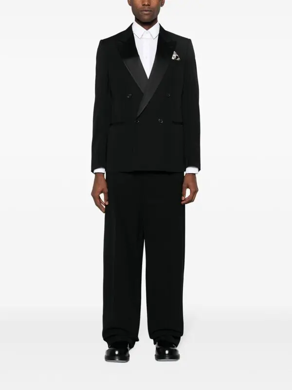 Off-White Satin-lined Virgin-wool Tuxedo Jacket - Black