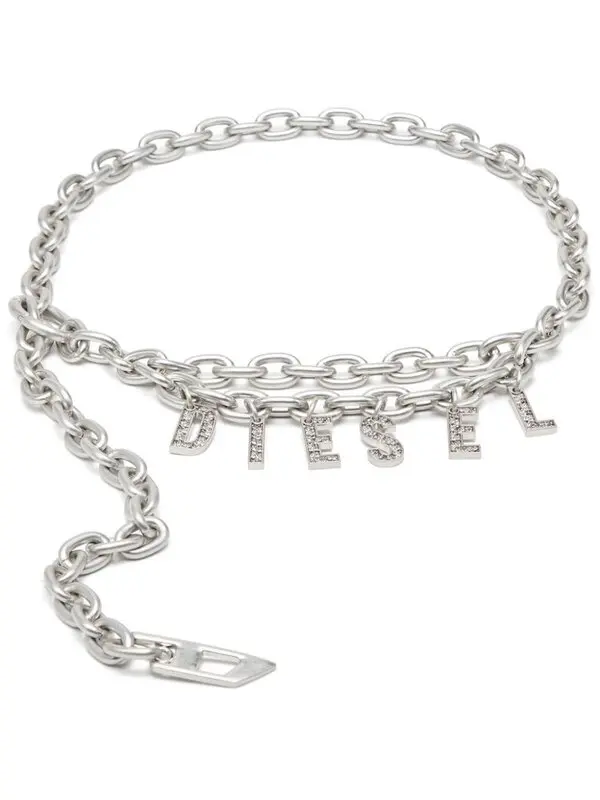 DIESEL® B-charm Chain Belt - Silver