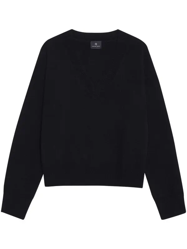 ANINE BING Lee Cashmere Jumper - Black