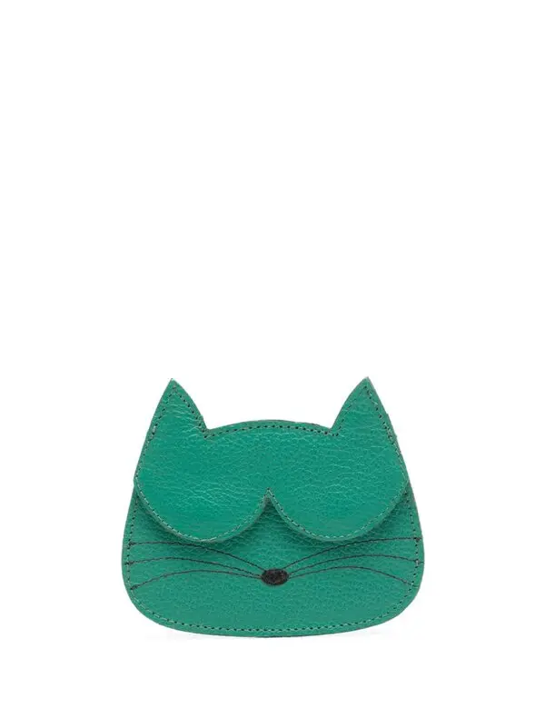 STUDIO CHOFAKIAN Cat-shape Leather Cardholder - Green