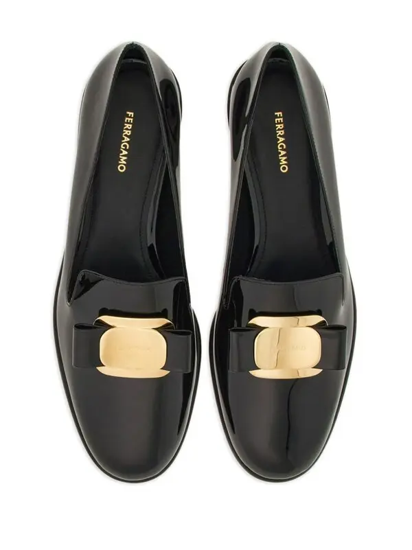 FERRAGAMO Vara Patent Leather Loafers