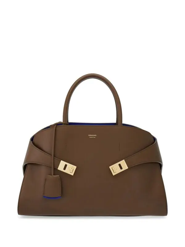 FERRAGAMO Small Hug Leather Tote Bag